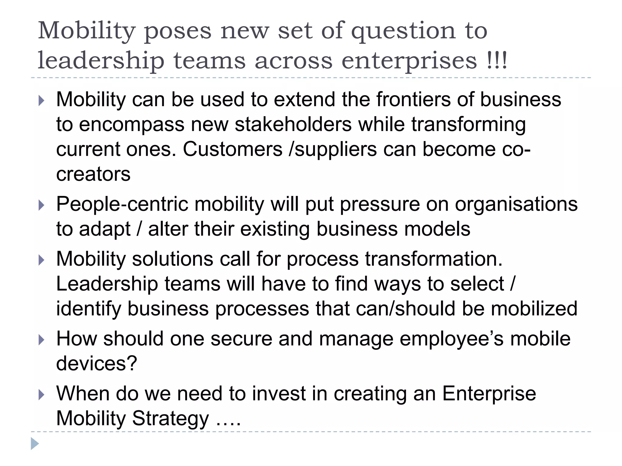 Enterprise mobility a new paradigm | PPTX