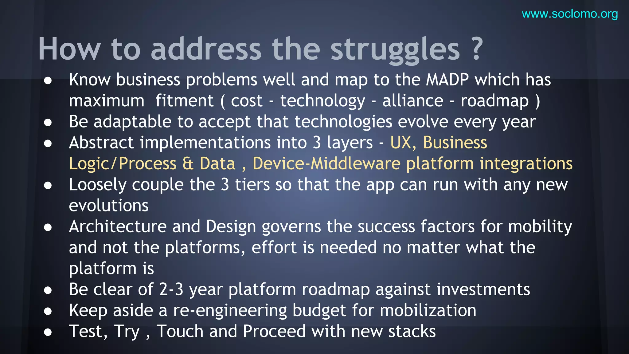 Enterprise mobility MADP MEAP MCAP struggles and approaches | PDF ...