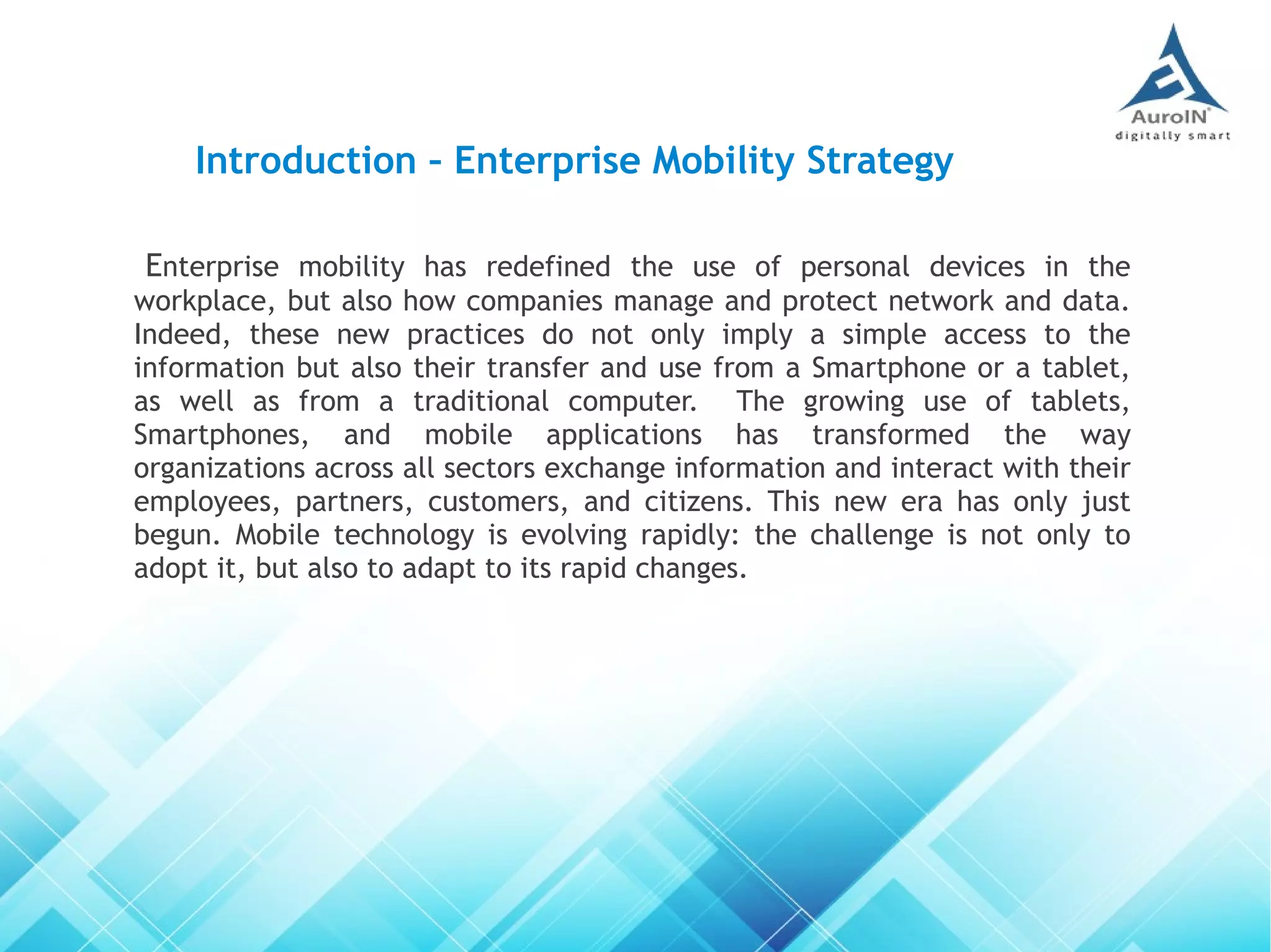 AuroIN - Enterprise mobility strategy | PPT | PPT