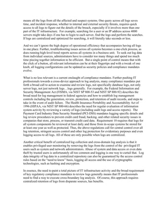 Log Analysis Across System Boundaries for Security, Compliance, and ...