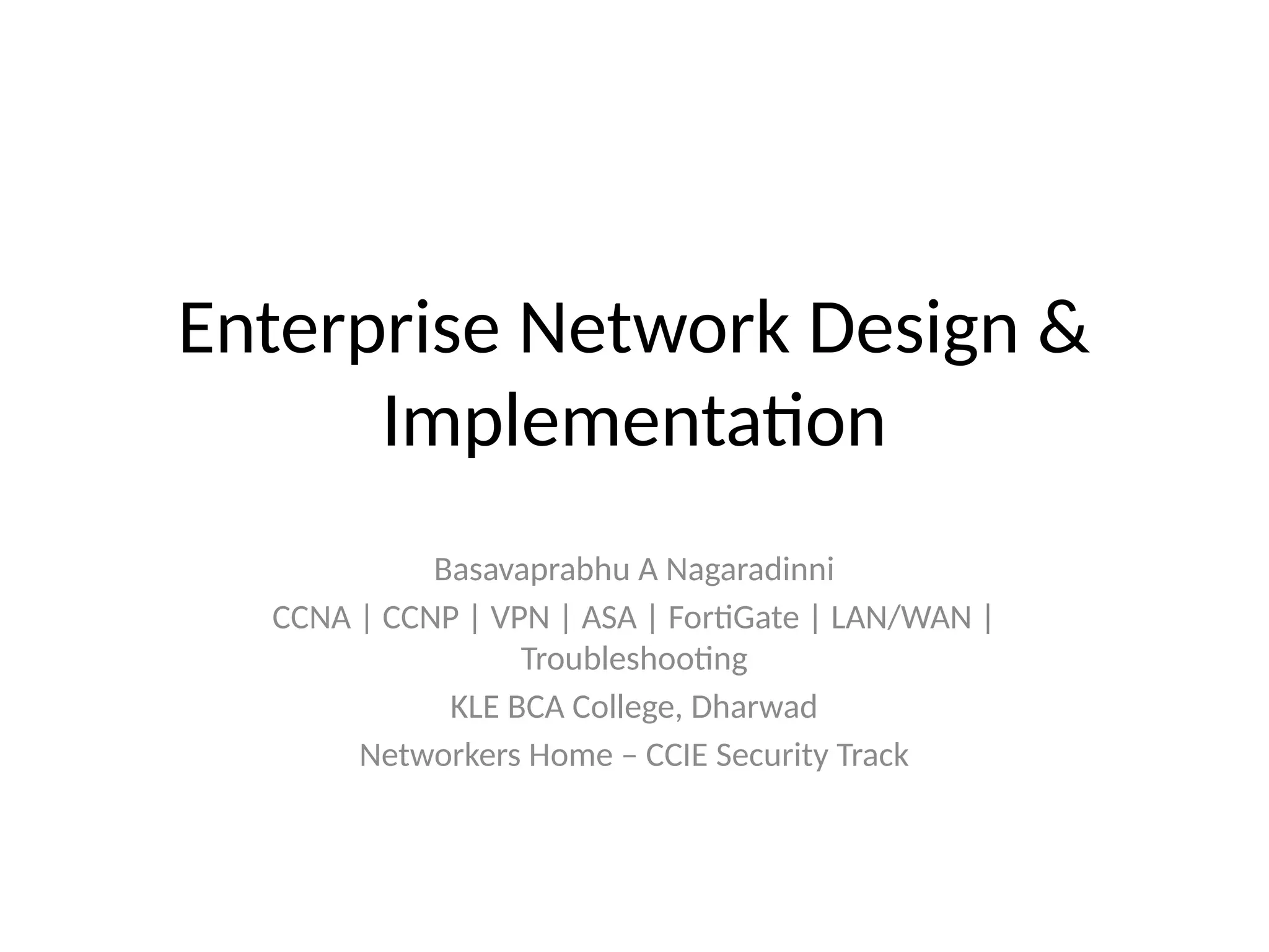 Enterprise Network Design and Implementation Project using Cisco ASA ...