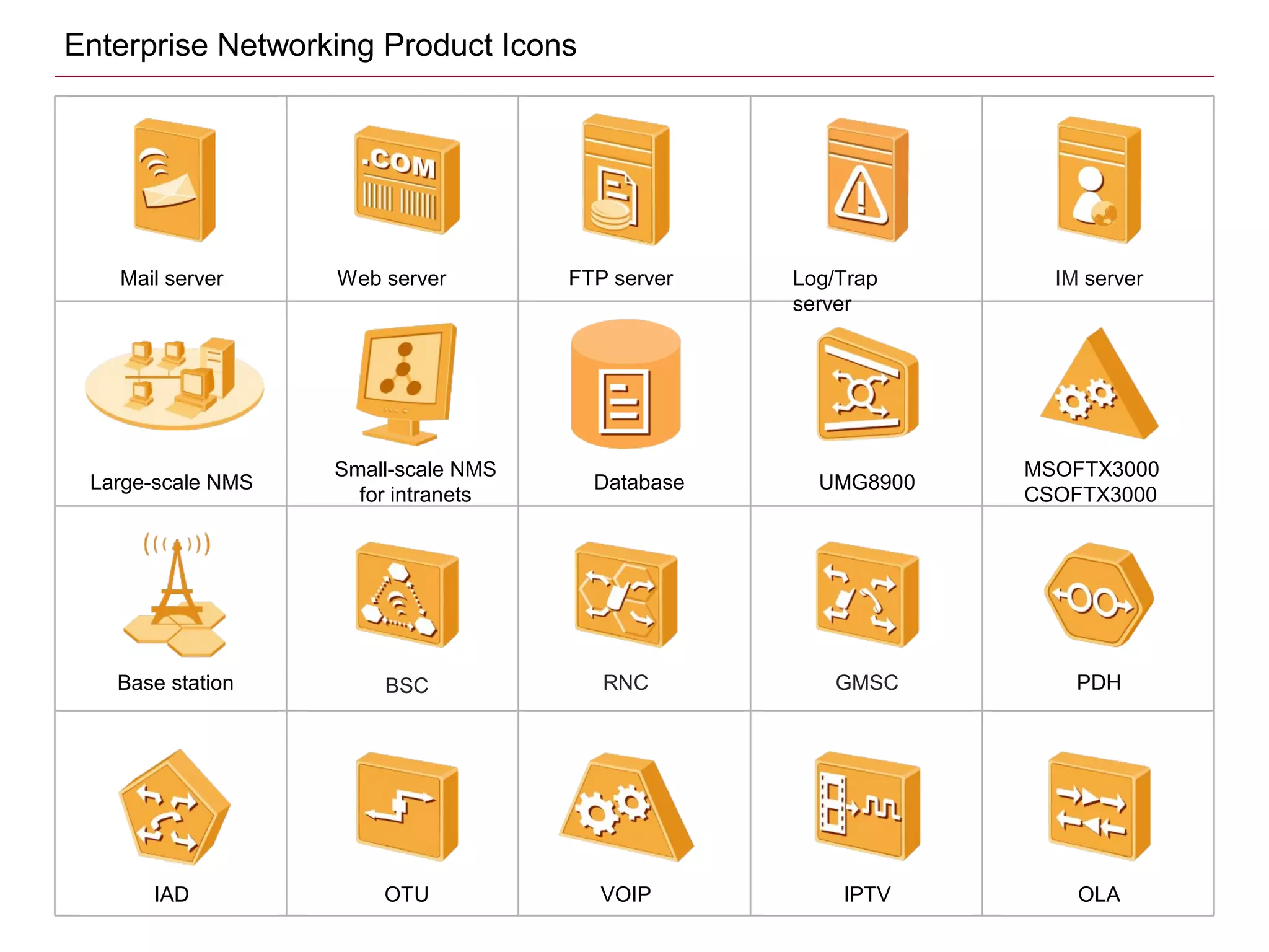 Huawei Enterprise networking product icons | PPT