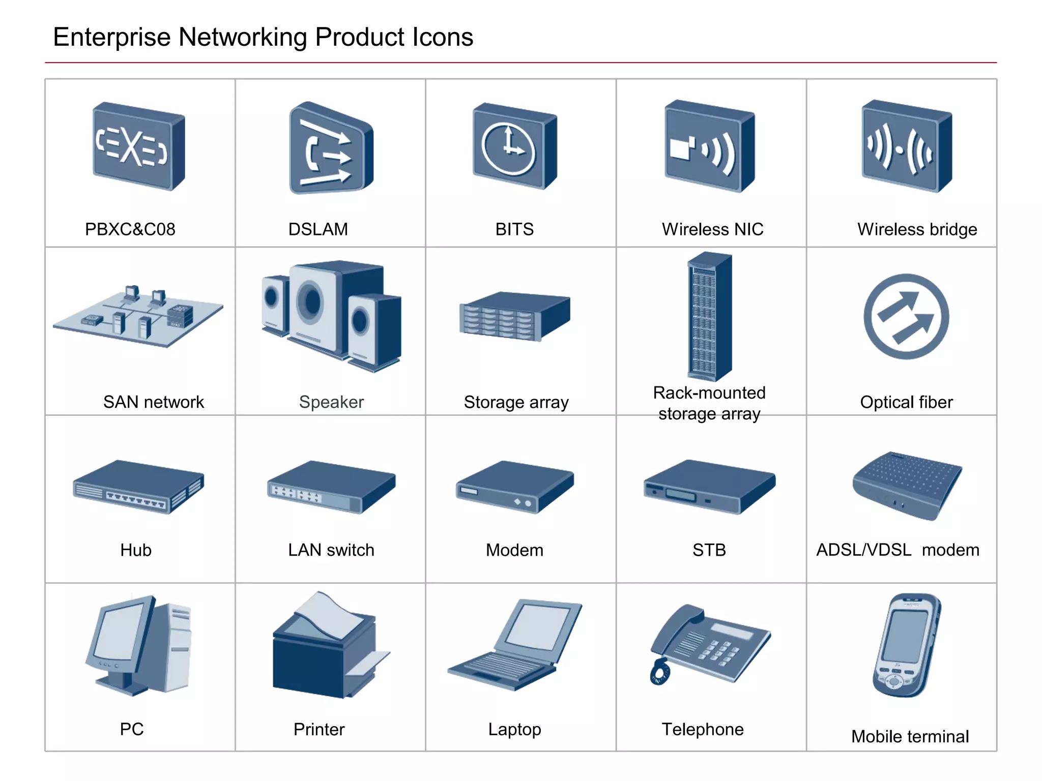 Huawei Enterprise networking product icons | PPT