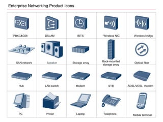 Huawei Enterprise networking product icons | PPT