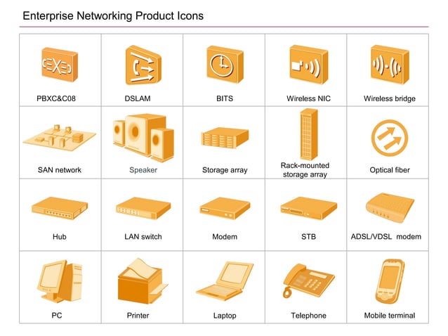 Huawei Enterprise networking product icons | PPT