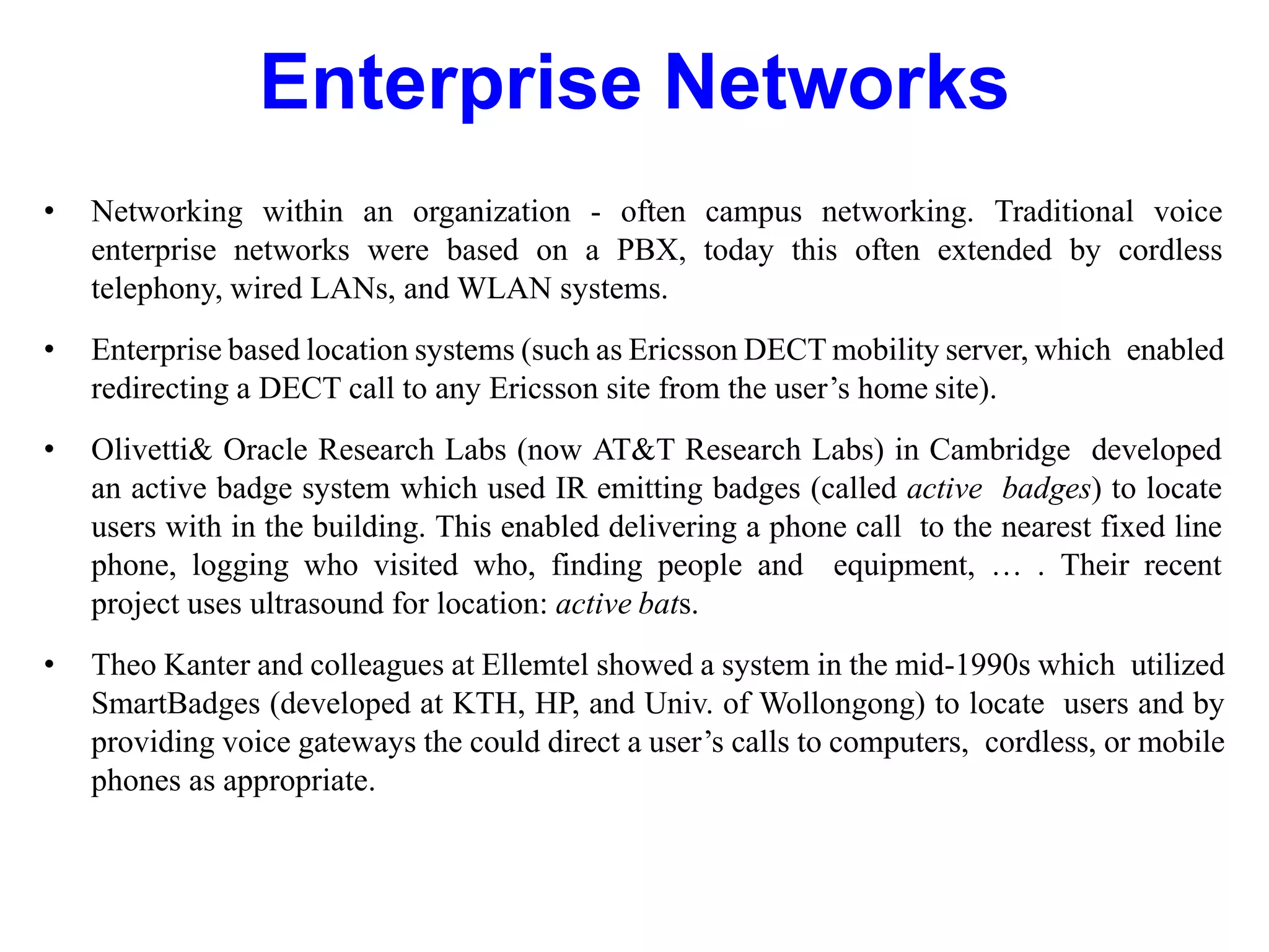 Enterprise networks | PPT