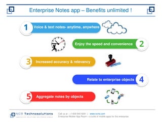 Enterprise notes mobile app - Connect notes with enterprise objects | PDF