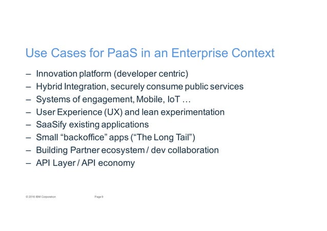 Enterprise PaaS, Cloud-Native Architecture and Microservices | PPT