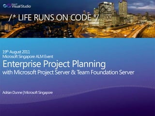 Enterprise Project Planning with Project Server and TFS | PPT