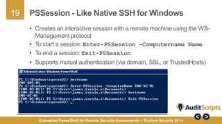 Enterprise PowerShell for Remote Security Assessments | PPT