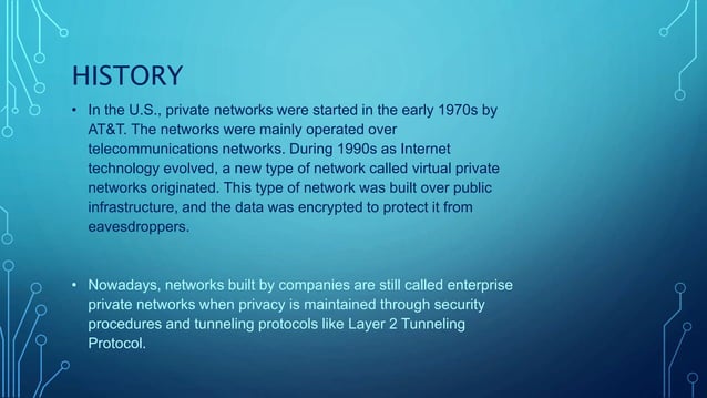 Enterprise private network | PPTX