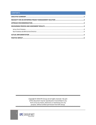 Enterprise Project Management and the US Armed Forces - EPC Group | PDF