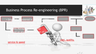 Enterprise resource planning, business process re engineering, Total ...