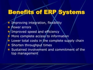 Enterprise Resource Planning (erp) | PPT
