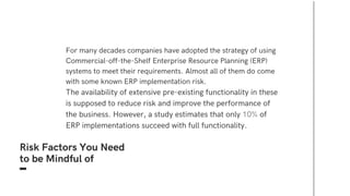 Enterprise resource planning risks | PPT