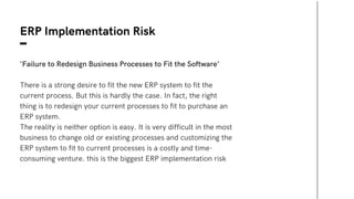 Enterprise resource planning risks | PPT