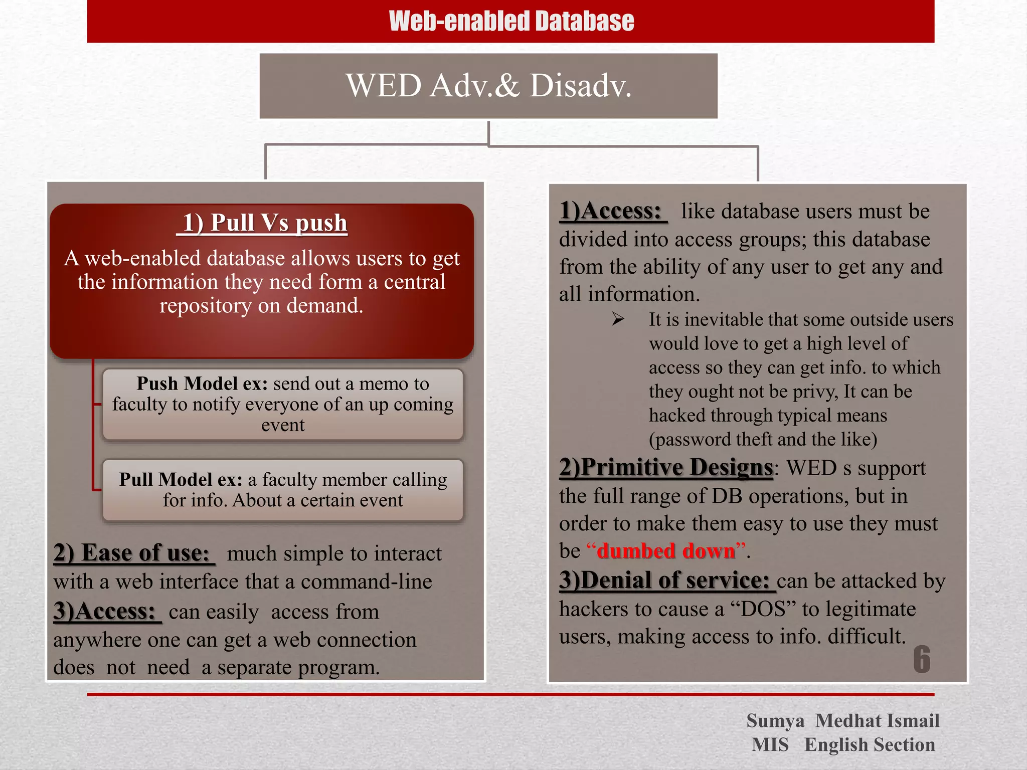 Enterprise resource planning system & web enabled databases | PPT