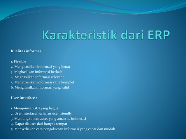 Enterprise resources planning | PPTX