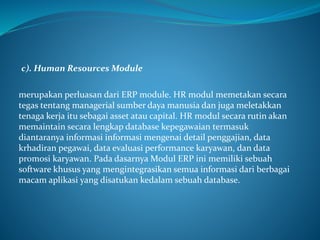 Enterprise resources planning | PPTX