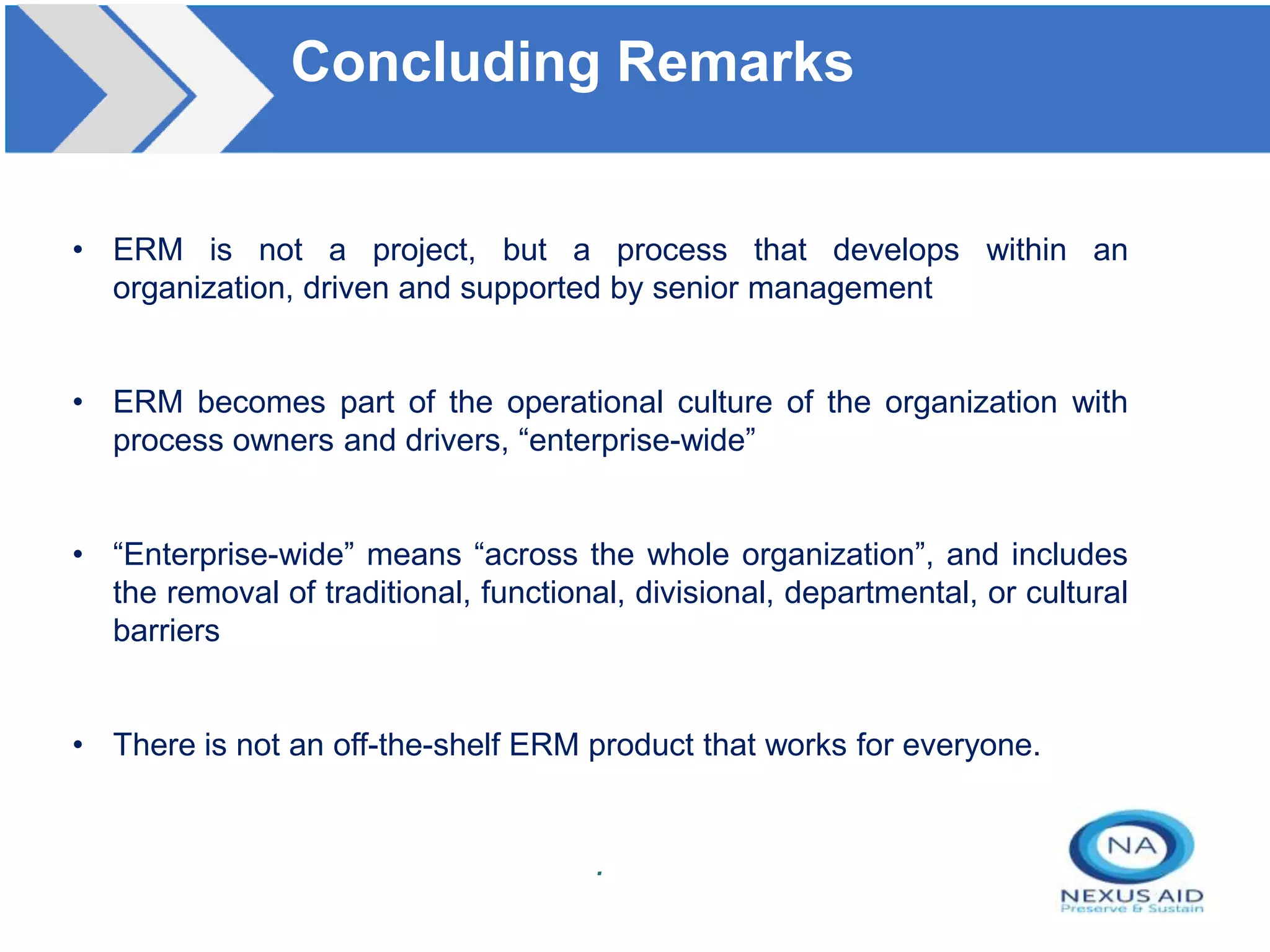 Enterprise Risk Management Erm | PPTX