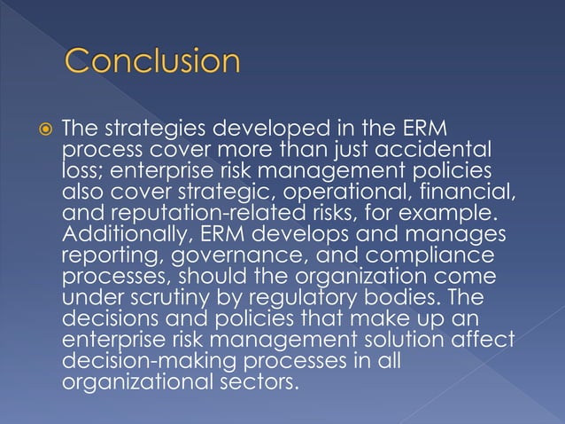 Enterprise Risk Management (ERM) | PPT