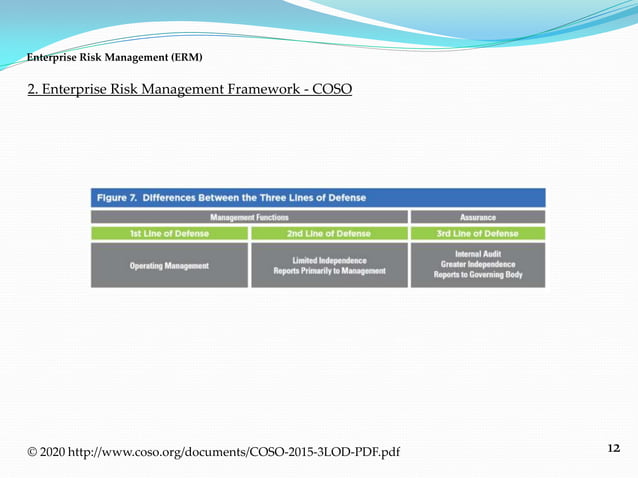 Enterprise Risk Management (ERM) Framework 2020 | PDF