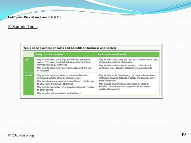 Enterprise Risk Management (ERM) Framework 2020 | PDF
