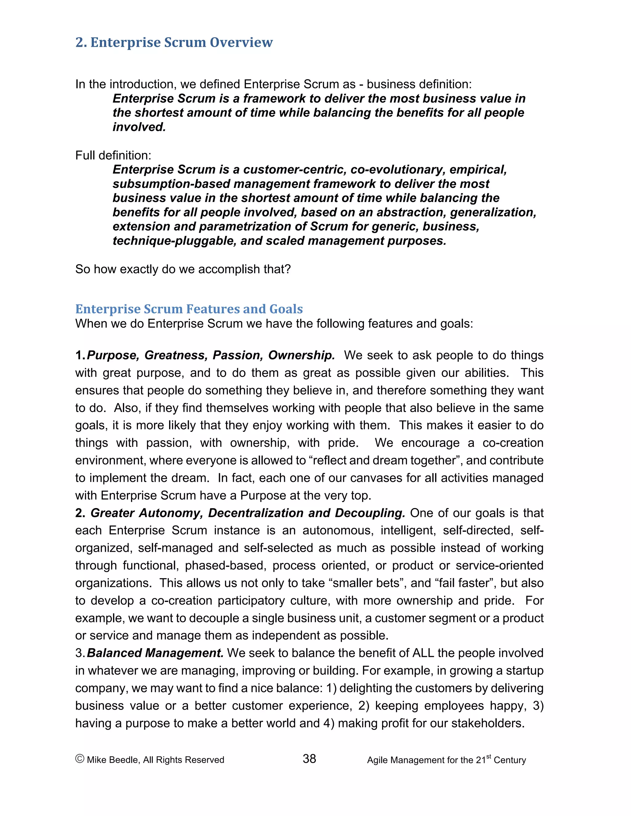 Enterprise+scrum+definition | PDF