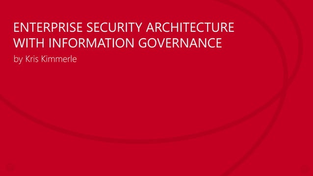 Enterprise Security Architecture | PDF | Databases | Computer Software and Applications
