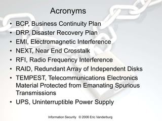 Information Security Lesson 10 - Operational Security - Eric Vanderburg ...