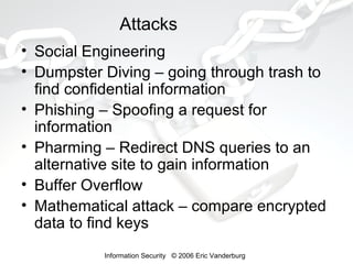 Information Security Lesson 2 - Attackers and Attacks - Eric Vanderburg | PPT