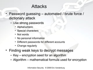 Information Security Lesson 2 - Attackers and Attacks - Eric Vanderburg | PPT
