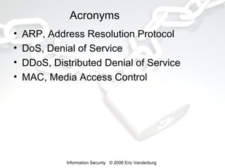Information Security Lesson 2 - Attackers and Attacks - Eric Vanderburg ...