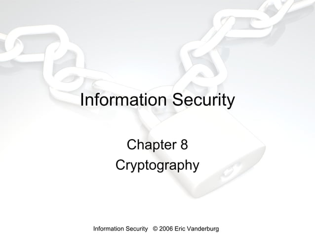 Information Security Lesson 8 - Cryptography - Eric Vanderburg | PPT | Programming Languages ...