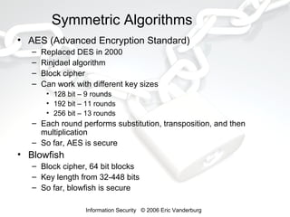 Information Security Lesson 8 - Cryptography - Eric Vanderburg | PPT | Programming Languages ...