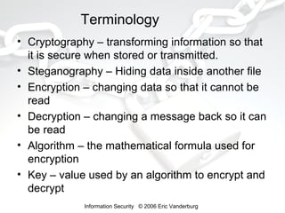 Information Security Lesson 8 - Cryptography - Eric Vanderburg | PPT | Programming Languages ...