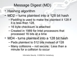 Information Security Lesson 8 - Cryptography - Eric Vanderburg | PPT | Programming Languages ...