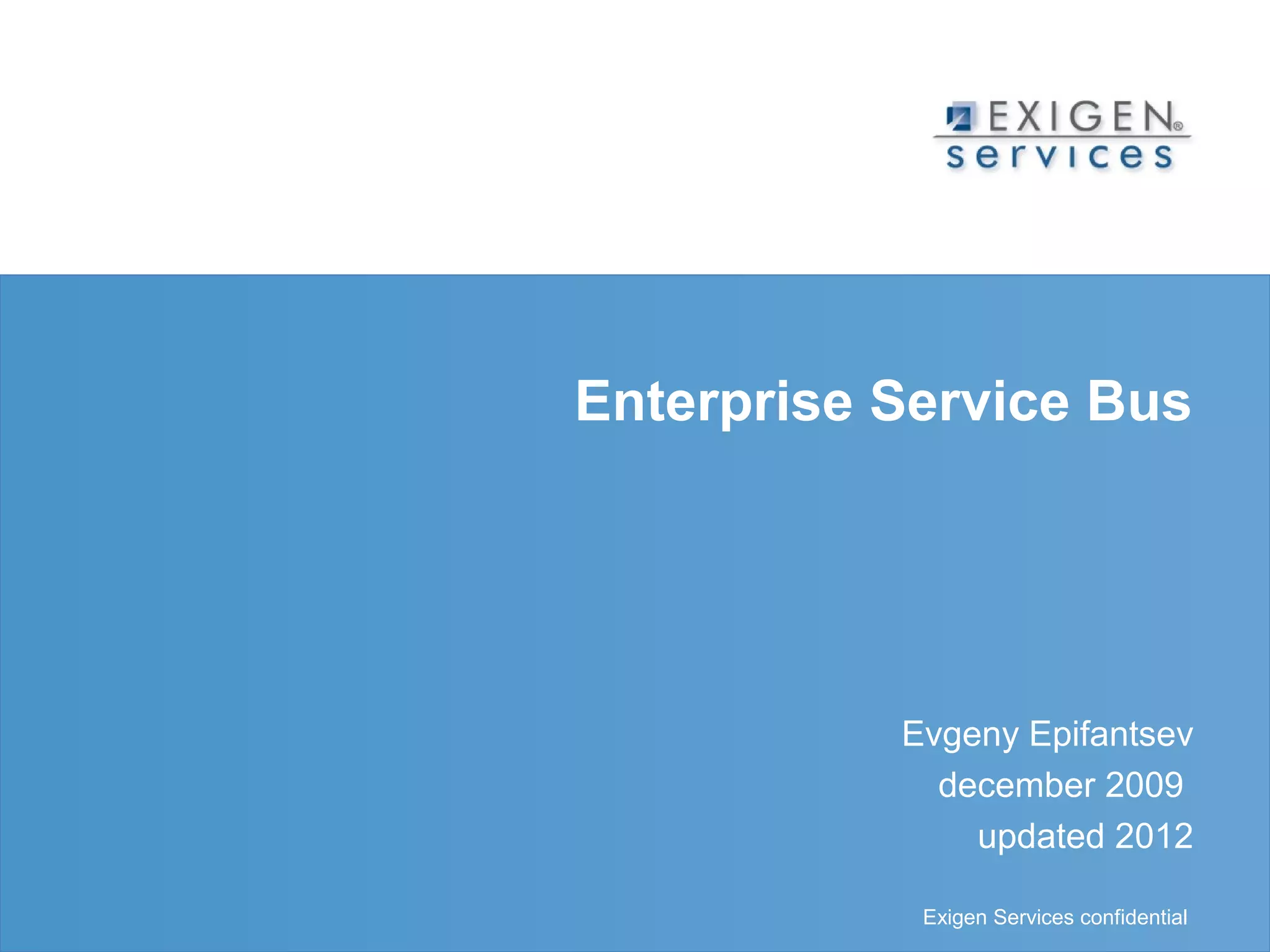Enterprise service bus part 1 | PPT