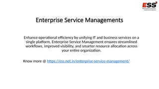 Enterprise Service Managements PPT .pptx