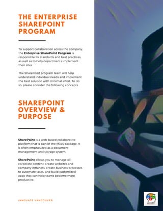 Enterprise SharePoint Program Architecture - Innovate Vancouver.pdf