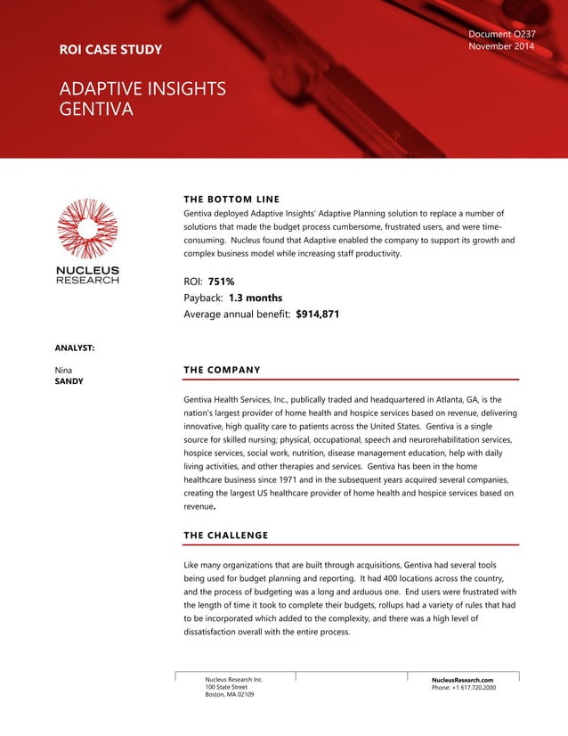 Adaptive Insights Enterprise Customer Success | PDF | Computer Software ...