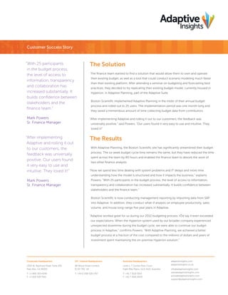 Adaptive Insights Enterprise Customer Success | PDF | Computer Software ...