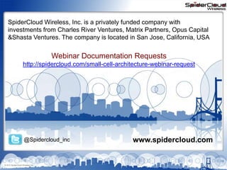 Enterprise small cell architecture webinar | PPTX