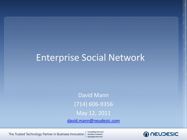 Enterprise social networking v1.2 | PPT