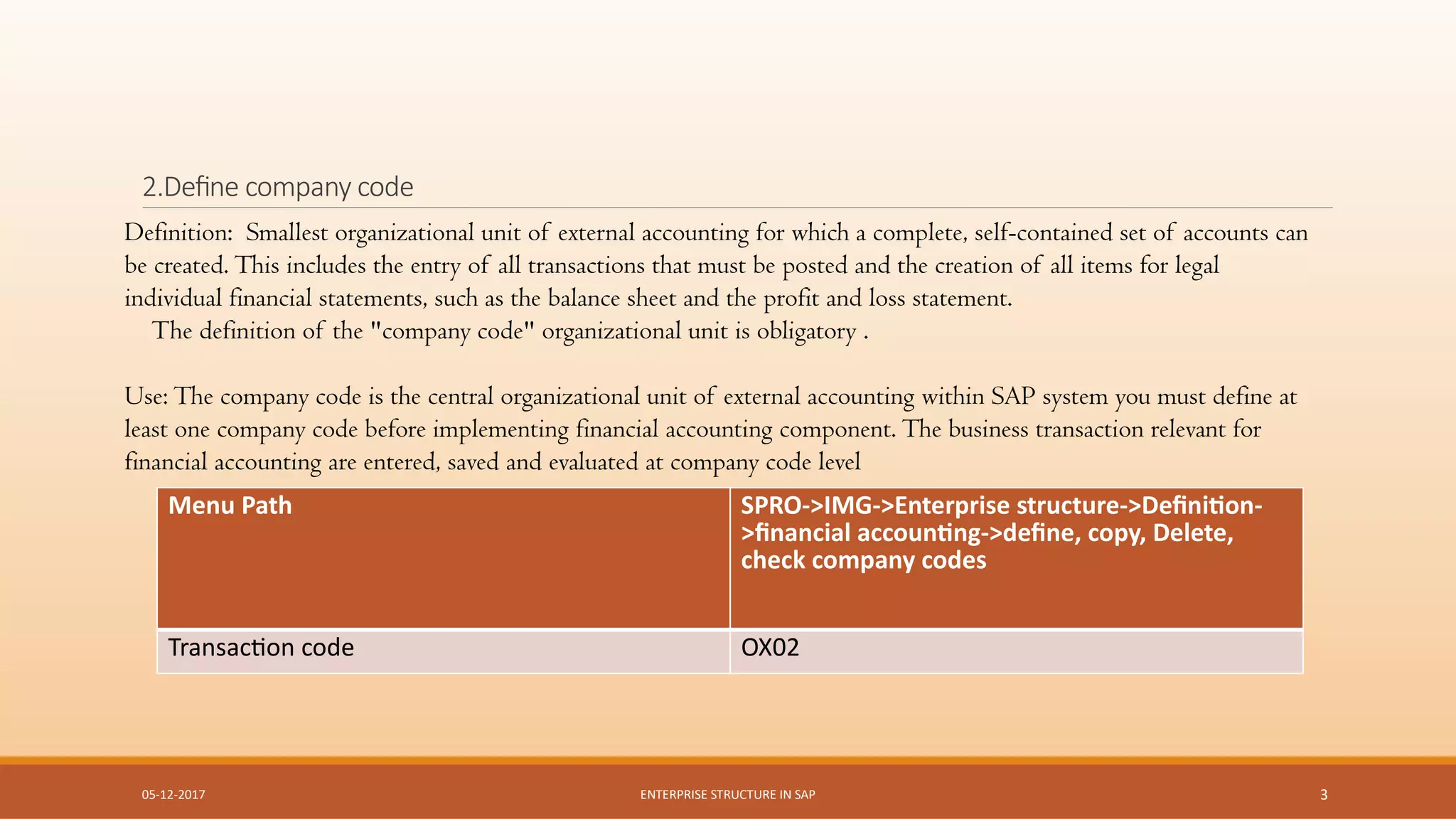 Enterprise structure in sap fico | PDF