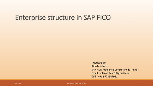 Enterprise structure in sap fico | PPT