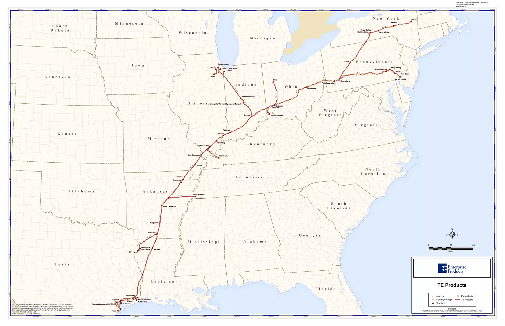 Enterprise TEPPCO Pipeline System Map | PDF