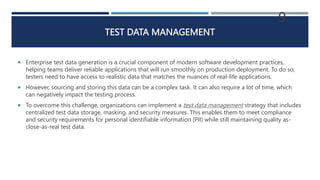 Enterprise Test Data Generation.pptx | Computing | Technology & Computing