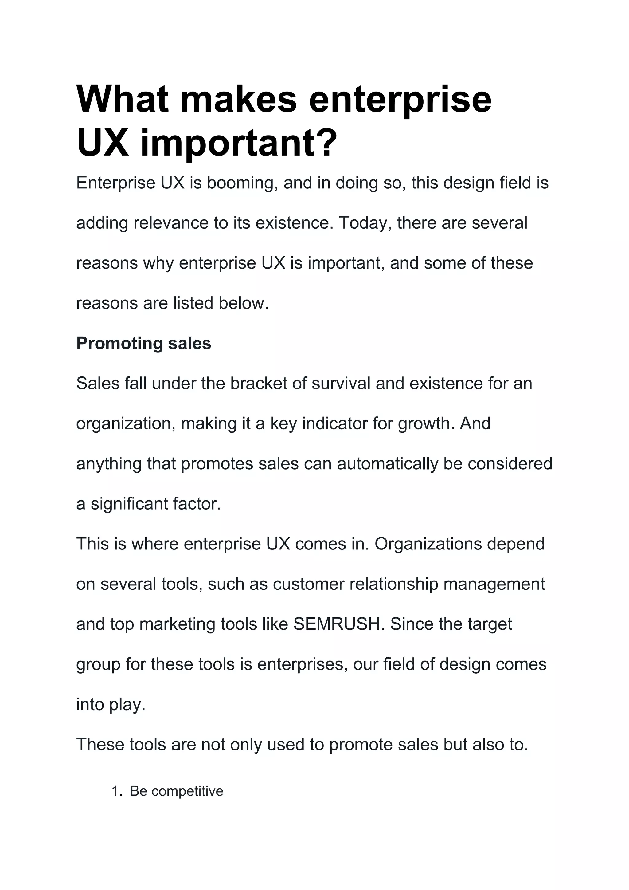 Enterprise UX: Designs for People at Work | PDF