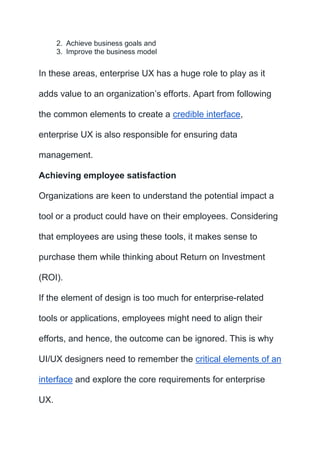 Enterprise UX: Designs for People at Work | PDF